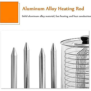 Commercial Hot Dog Sausage Grill Machine, Stainless Steel Hot Dog Bun Heating Machine, Hot Dog Warmer Steamer with Heating Rod & 4-sticks, Temperature Control 50-200℃, for Restaurant, Breakfast Shop