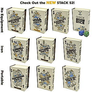 Stack 52 HIIT Interval Workout Game. Designed by Military Fitness Expert. Video Instructions Included. Bodyweight Exercises, No Equipment Needed. Fun and Motivating Training Program.