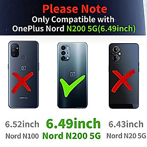 Buleens for OnePlus Nord N200 5G Case with Astronaut Stand, Girls Women Nord N200 5G Cases, Cute Girly 6D Outer Space Heart Pattern Phone Cover for OnePlus Nord N200 5G 6.49 Inch Black