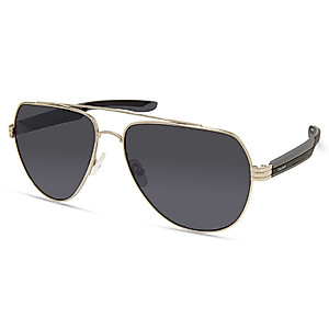 Harley-Davidson Men's Aviators Pilot Sunglasses, Silver, 59-15-135