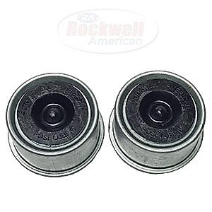 Rockwell American Posi-Lube Grease Cap Set - Fits Most 2,000 to 3,500 lb Axles - 1.98" OD - Galvanized