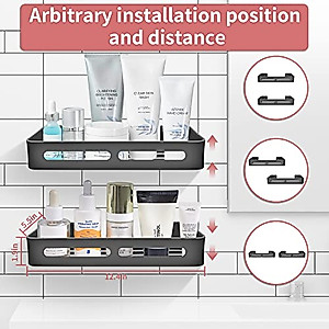 2 Pack Hanging Shower Caddy, No Drilling Shower Organizer Shower Rack, Bathroom Wall Mounted shower shelf ,Large Capacity Rustproof Shower Storage