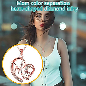 iLH Clearance Deals MOM Letter Pendant Womens Charm Engagement Crystal Rhinestone Necklace Jewelry Gift by (P)