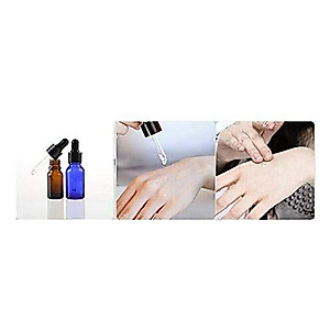 3 Pack 100ml/3.5oz Cobalt Blue Glass Bottles with Glass Eye Droppers Empty Refillable Essential Oils Perfume Dropper Dispenser Sample Travel Makeup Container Storage Vias for Travel Aromatherapy Lab