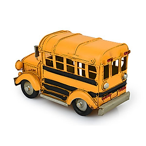 DS. DISTINCTIVE STYLE Handcrated Metal School Bus Retro Classic Vehicle Desk Decor