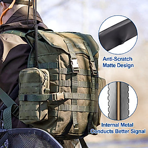 Bingfu CS Tactical VHF UHF SMA-Female Antenna 49 inch Dual Band 136-520MHz Gooseneck Ham Radio Antenna Compatible with Kenwood Baofeng UV-5R BF-F8HP UV-82 BF-888S UV-5X3 UV-9R Handheld Two Way Radio