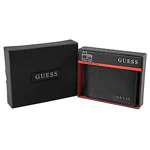Guess Mens Textured Bi-Fold Passcase Wallet
