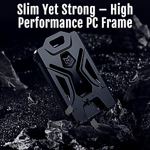 MNGARISTA Retractable Badge Holder, Heavy Duty Carabiner Keychain, Tactical ID Card Holder with 31.5" Retractable Badge Reel, Black