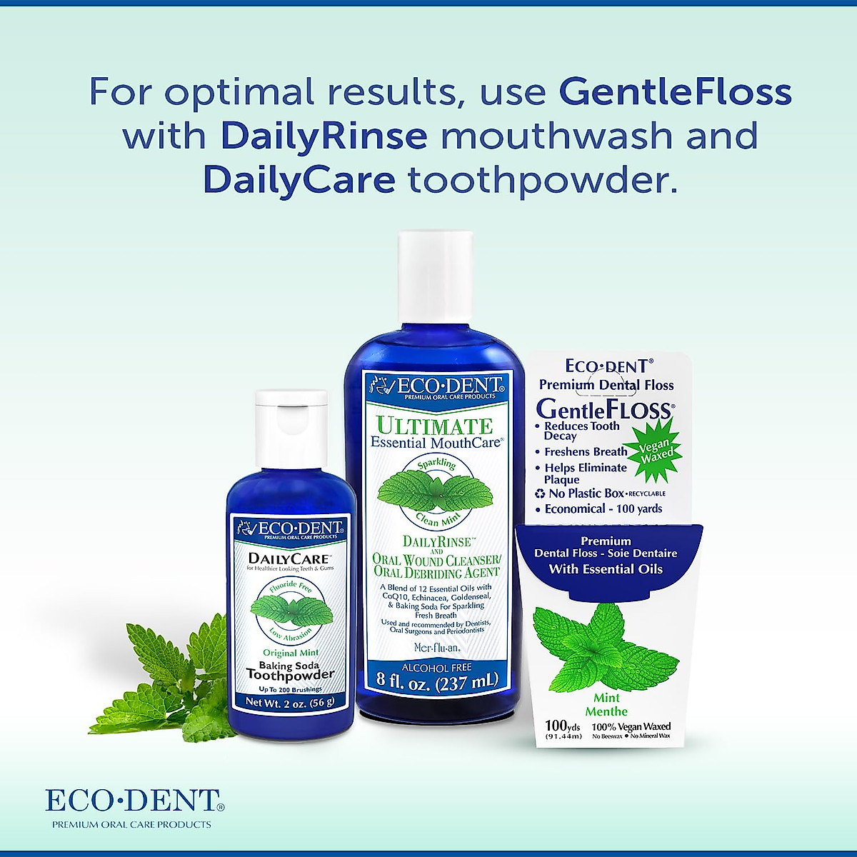 Eco-Dent Gentle Floss Dental Floss ( 6x100 YD.)