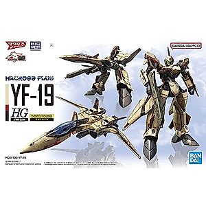 BANDAI HG 1/100 Macross Plus YF-19 1/100 Scale Color-Coded Plastic Model 2639639 [Japan Import]