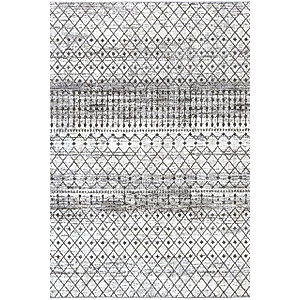 Home Culture Machine Washable Area Rug, Non-Shedding, Geometric Pattern Area Rug for Livingroom, Kitchen, Dining, Office, Low Pile, Pet Friendly Andre Rug, 6'6''x9'5''