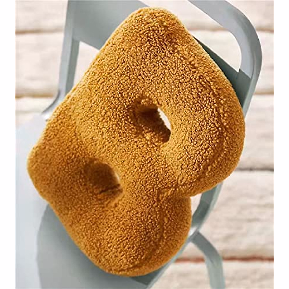 Naibyuki Plush Letter Throw Pillows Soft Decorative 3D English Alphabet Pillows Cushion for Couch Bed Car (R,12" W×15" L)