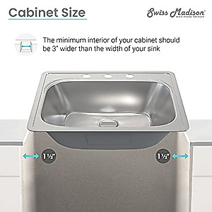 Swiss Madison SM-KT661 Ouvert 33 x 22 Stainless Steel, Dual Basin, Top-Mount Kitchen Sink