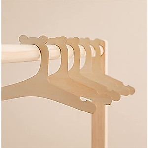 Newborn Environmentally Wooden Hanger for Baby Clothes ,Baby Children Wooden Hangers for Clothes Hangers - 20 Pcs Set (9 inches)
