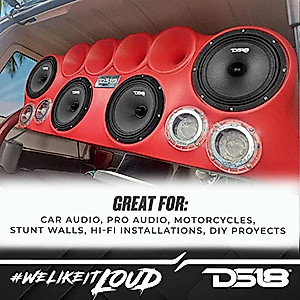 DS18 PRO-B8.4 Loudspeaker 8" Mid-Range Car Audio Speaker with Bullet 4-Ohms 140 Watts - Premium Quality Audio Speakers for Car or Truck Stereo Sound System (1 Speaker)