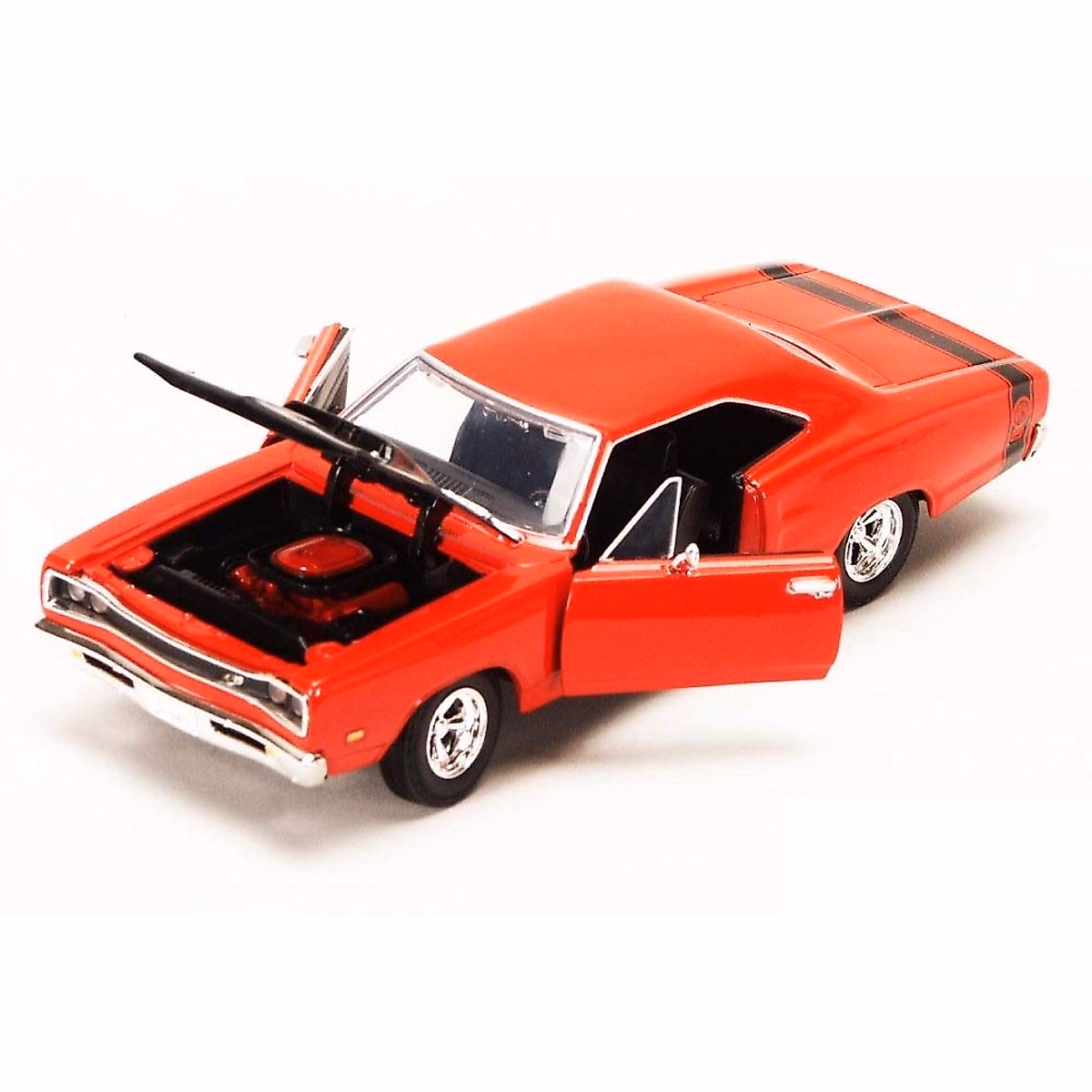 Motormax 1969 Dodge Coronet Super Bee Red 1/24 Diecast Model Car