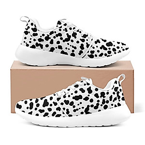 Pitovozu Dalmatian Puppy Dog Skin Shoes for Women Walking Running Athletic Lightweight Shoes Tennis Sports Comfortable Sneaker Gifts