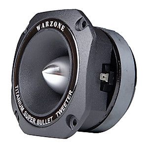 1x Gravity WZ50TW 1500W Heavy Duty Titanium Super Tweeter Loud Speaker 4-Ohms for Car, Van, ATV, Motorcycle, and Competition (Black)