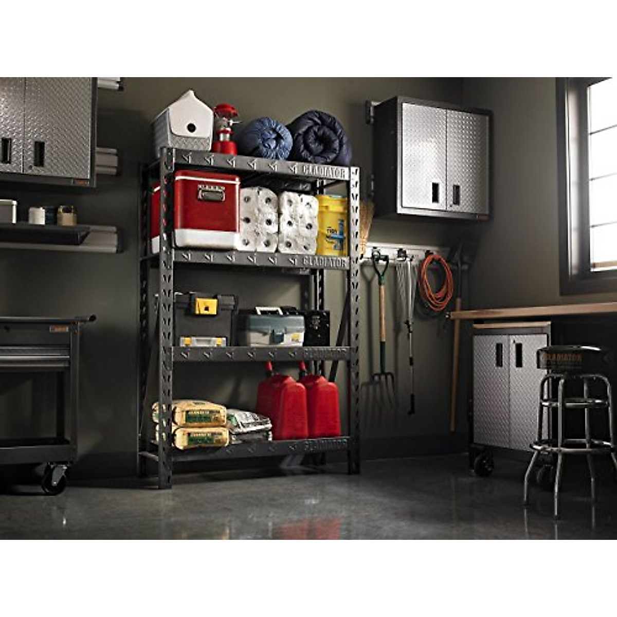 48" Wide Heavy Duty Rack with Four 18" Deep Shelves