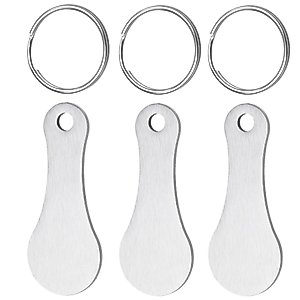 Kare & Kind 3X Stainless Steel Shopping Cart Trolley Token with Key Rings - Accessory Portable Keychain Unlocks Front Loading Shopping Trolley