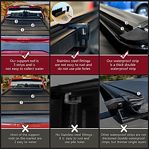 XTWEEX Soft Roll Up Truck Bed Tonneau Cover Fits 2016-2024 Toyota Tacoma (NOT for Trail Special Edition with Storage Boxes) Fleetside 5FT Bed