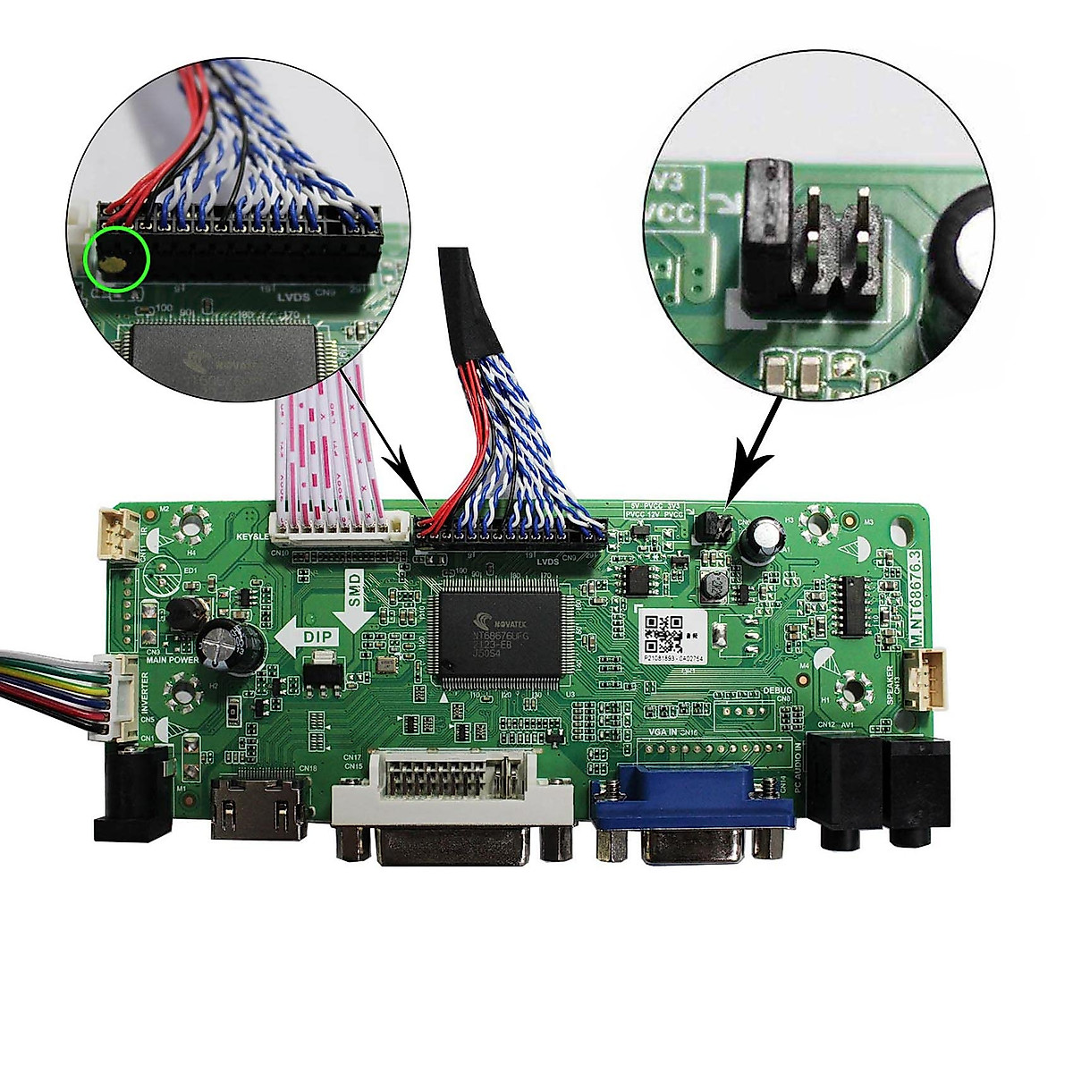 HDMI LVDs Controller Board 30pin 1440x900 for 19" LTM190M2 M190MWW3 HT190WGL 4CCFL LCD Screen