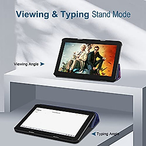 Fintie Slim Case for All-New Fire 7 Tablet (12th Generation, 2022 Release) - Ultra Lightweight Slim Shell Stand Cover with Auto Wake/Sleep, Galaxy