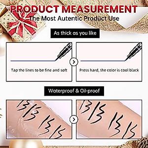 Erinde 6 Colors Double-headed Liquid Eyeliner Stamp Pen Set, Blue Red Pink Purple Green Black Colorful Winged Eye Liners for Women, Waterproof Long-Lasting Star Moon Heart Eye Face Makeup