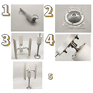 DIY Three-phase Permanent Magnet Generator, 3-Blade Vertical Axis Wind Turbine Model Wind Power 12V 30W Teach Model