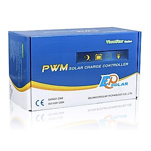 EPEVER 10a Charge Controller 12V/24V Auto Work， ViewStart Series PWM Solar Panel Solar Charge Controller, Common Negative Grounding VS1024BN
