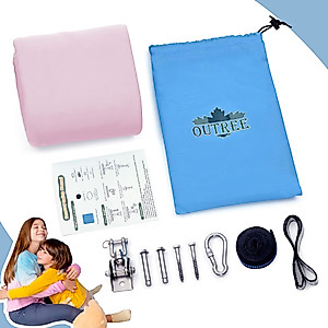 OUTREE Sensory Swing, Double Layer Therapy Swing with 360° Swivel Hanger, Healing & Relaxing Cuddle Sensory Swing for Kids and Adults with Autism, ADHD, Sensory Processing Disorder