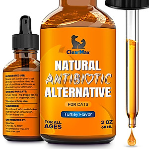 Cat Antibiotic ◆ Antibiotics for Cats ◆ Natural Antibiotics for Cats with Turkey Flavor ◆ Cat Antibiotics ◆ Antibiotic for Cats ◆ Pet Antibiotic ◆ 2 Oz