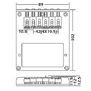 KAISH Tele Bridge Tele Humbucker Guitar Bridge for Telecaster/Tele Guitar Chrome