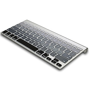 Kuzy - Gray Ombre Colors Keyboard Cover Silicone Skin for MacBook Pro 13" 15" 17" (with or w/Out Retina Display) iMac and MacBook Air 13" - Mix Grey Ombre