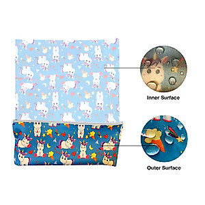 Waterproof and Reusable Wet Bag Diaper Stroller Water Resistant Swimsuit Travel Toiletries Yoga Gym Washable Carrier Small Medium Large Flamingo 4 Pack