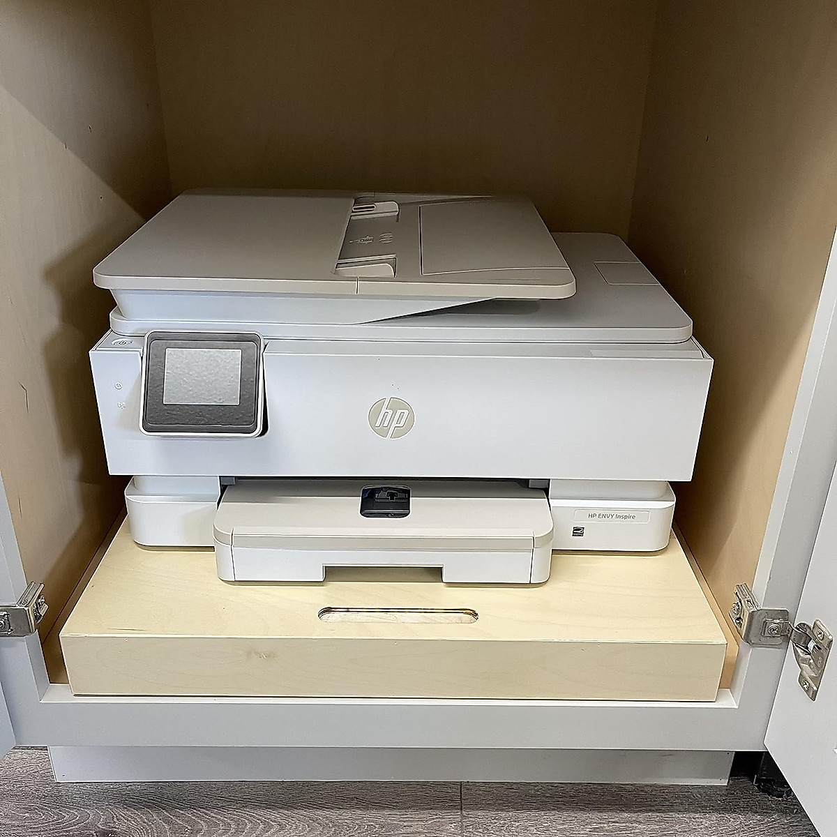 Sublime Design 19" Wide - Printer Pull Out Tray - Slide Out Shelves - Baltic Birch Wood Drawer for Printers (Classic Design, 19" Inches Wide)