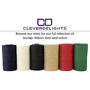 CleverDelights 6" Red Burlap Roll - Finished Edges - 10 Yards - Jute Burlap Fabric