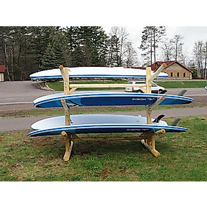 Log Kayak Rack - Kayak Storage Rack, Kayak Racks for Outdoor Storage, Kayak Rack for Garage, Paddle Board Rack, Fishing Canoe Rack, Surfboard Rack and SUP Storage Rack - 6 Kayak Racks, Unfinished