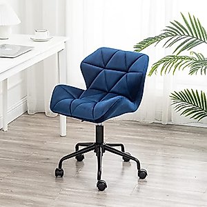 Roundhill Furniture Eldon Diamond Tufted Adjustable Swivel Office Chair, BLUE
