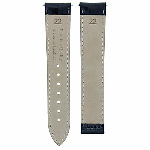 Ewatchparts 22/18MM LEATHER STRAP WATCH BAND COMPATIBLE WITH IWC PILOT PORTUGUESE TOP GUN WATCH BLACK