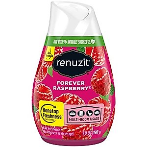 Renuzit Adjustable Solid Gel Air Freshener Cone, Forever Raspberry, Nonstop Freshness, 7 Ounces, 1 Cone
