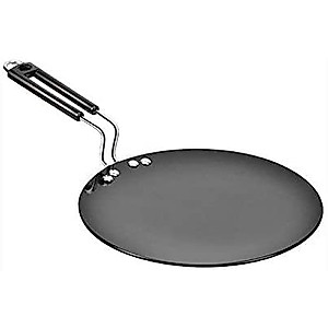 Sahishnu Online & Marketing Hard Anodized Aluminium Tawa,Hard Anodized Cookware,Hard Anodized Concave Tawa,Naan Roti Chapati Tawa,Diameter-275mm,Thickness-4mm,Size-11