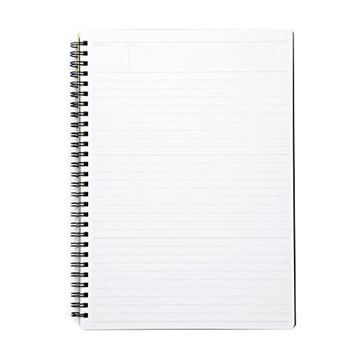 Maruman MNEMOSYNE Notebook 8.27 x 5.83 Inches (A5), 7mm ruled 24-line, 80 Sheets (N195A), Black