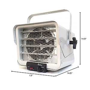 Dr. Infrared Heater DR-966 240-Volt Hardwired Shop Garage Commercial Heater, 3000 Watt / 6000 Watt
