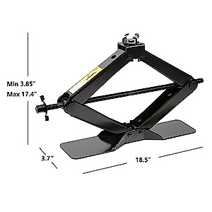 LEADBRAND Scissor Jack, 2.5 Ton(5,511lbs), Oversized Base, with Positive and Negative Screw, Saving Strength Design, Ideal for Auto/Pickup/Truck/SUV/MPV