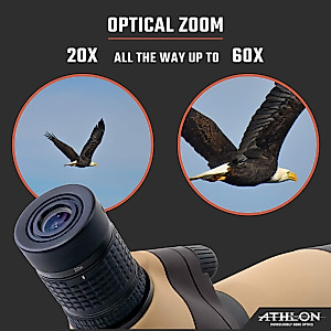 Athlon Optics Talos 20-60x80 Spotter Scope, Black
