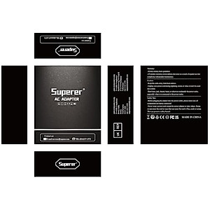 Superer Power Cord Adapter Supply Fit for LG 22" 23" 24" LED Monitor 22M38D-B 23EA63V-P 24EA53V-P 24EC53V-P 24GL600F-B 24M38H-B 24MP59HT-P 23EA63T 23EA73LM 23MP65HQ 24EA53T Replacement Charger