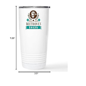 CafePress Beethoven Rocks Mugs 20 oz. Insulated Stainless Steel Coffee Tumbler