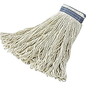 Rubbermaid Commercial Products Universal Headband Cotton Floor Mop, 24-Ounce Capacity, Heavy Duty Looped End Cotton Wet Mop for Floor Cleaning Office/School/Stadium/Lobby/Restaurant