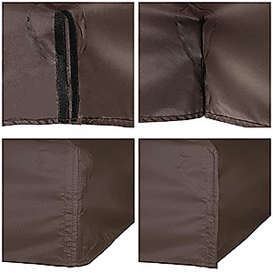 Yescom 8'x8' UV30+ Gazebo Canopy Replacement Top Cover Coffee Liqueur for Dual Tier Outdoor Patio Garden Tent Y0018T10